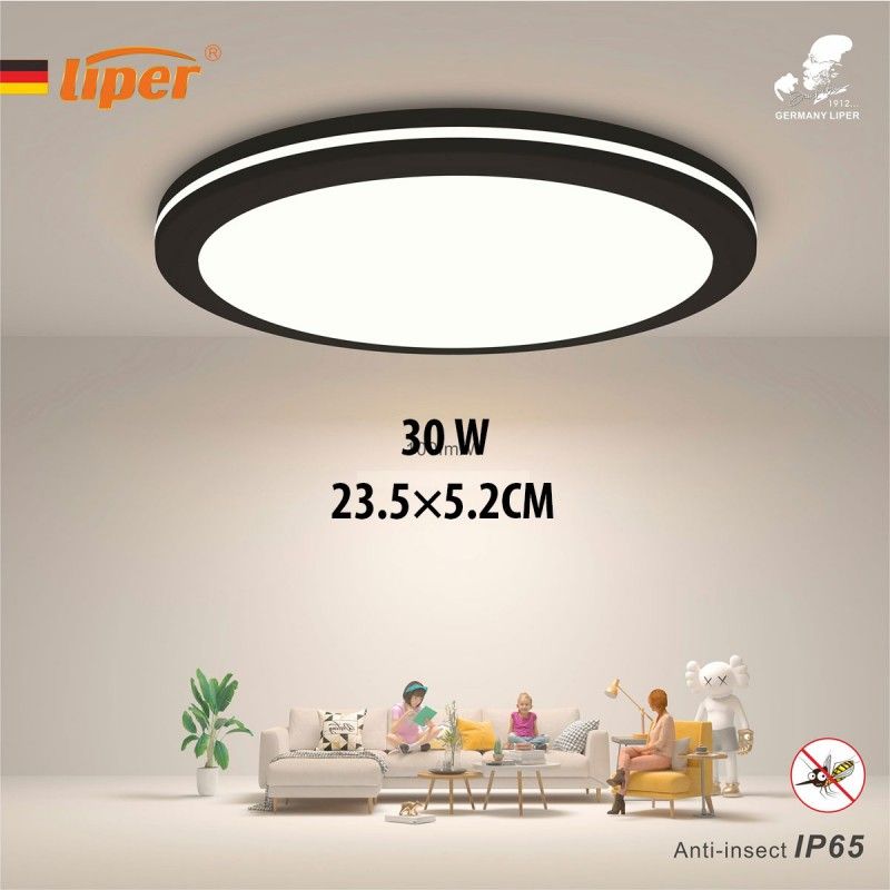 جلب مطري اسود لد LIPER ALFA 30W 6500K IP65 - منصة سلة